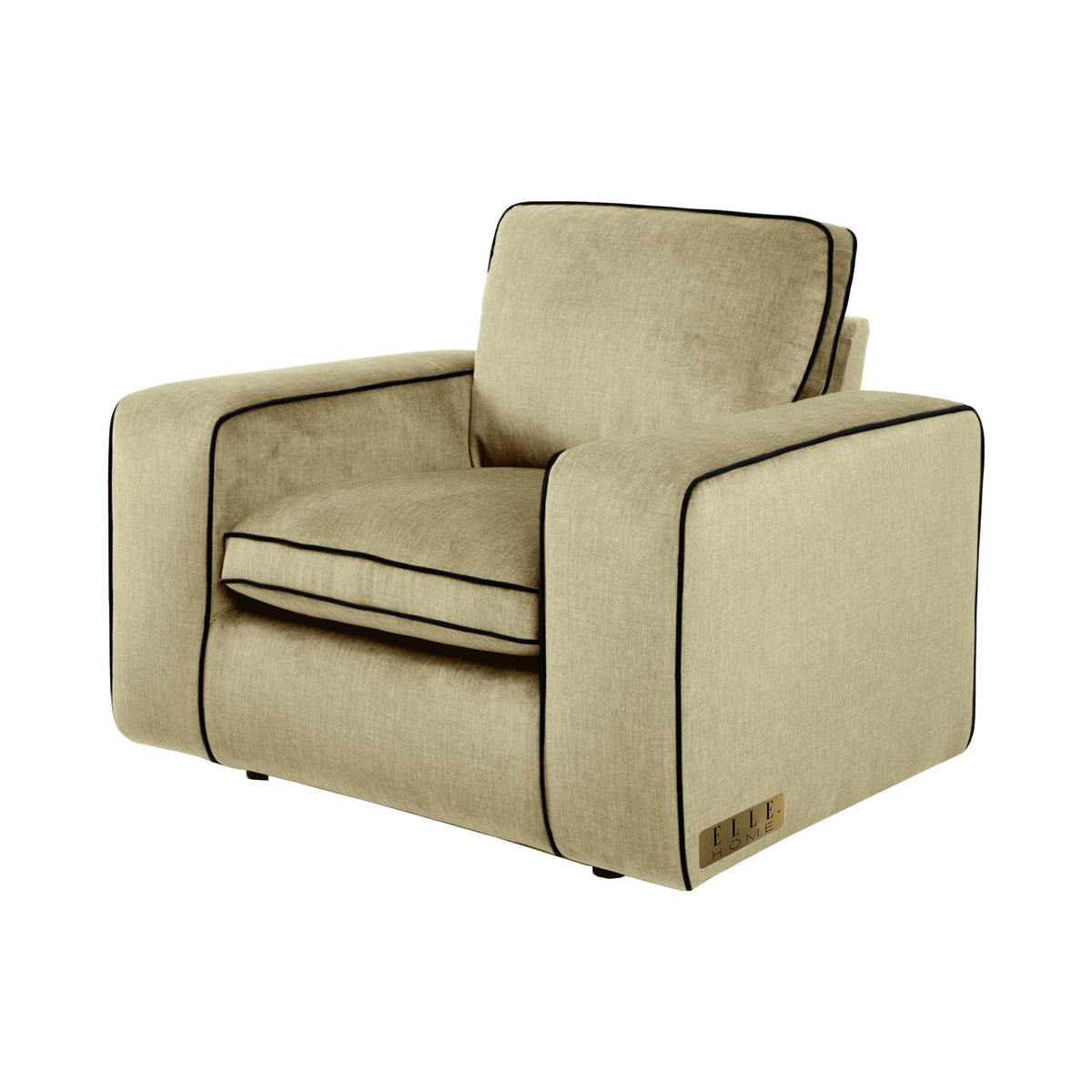 ELLE Home; Camille Armchair, Lemon Ultra-Soft Weave – Furniture And ...