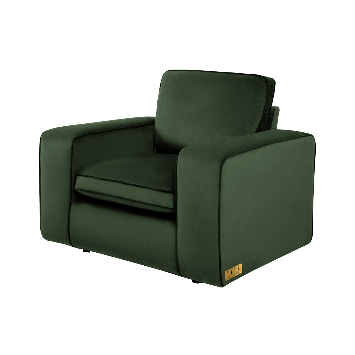 ELLE Home; Camille Armchair, Moss Green Velvet – Furniture And Choice ...