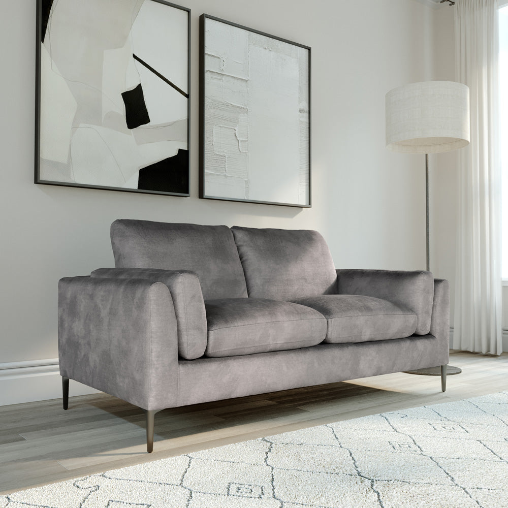 Lucia 2 Seater Sofa Grey Aura Velvet Furniture And Choice Malaysia
