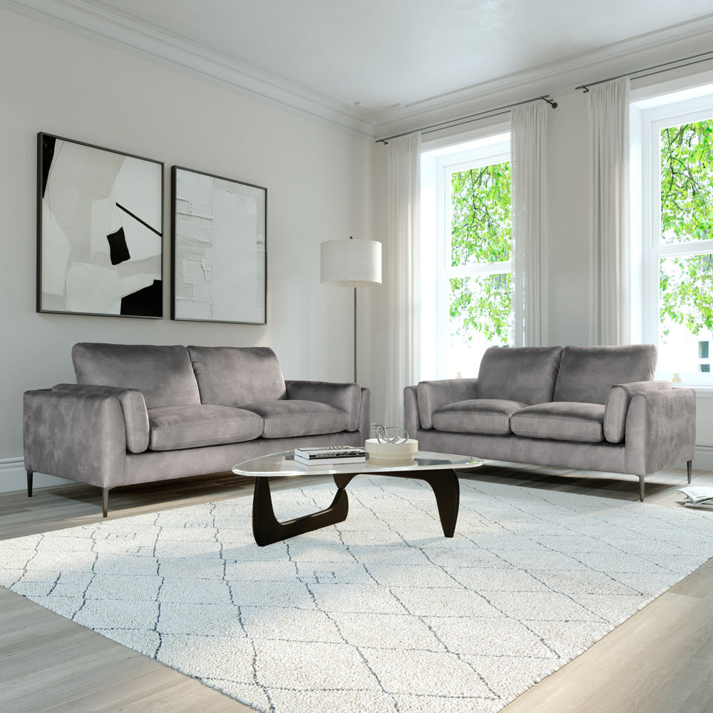 Lucia sofa bed in grey velvet store